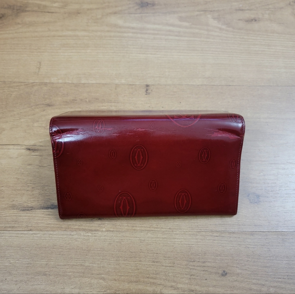 Cartier Dark Red Patent Leather Happy Birthday Contin Gem